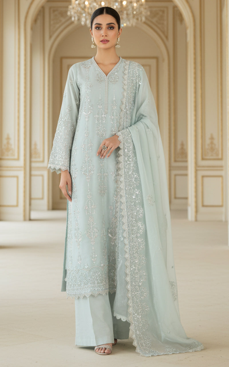 Threads and Motifs | Formal Dresses 25 | Embroidered Shirt With Dupatt